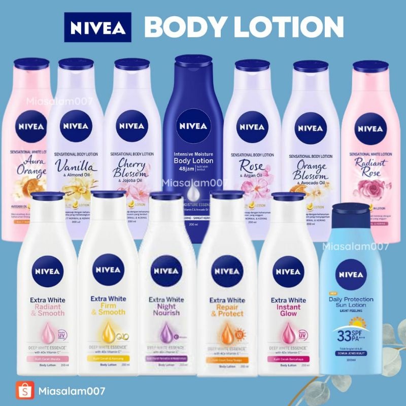 Jual Nivea Body Lotion|Intensive Moisture Daily Protection Sun Lotion SPF 33 Extra White ...