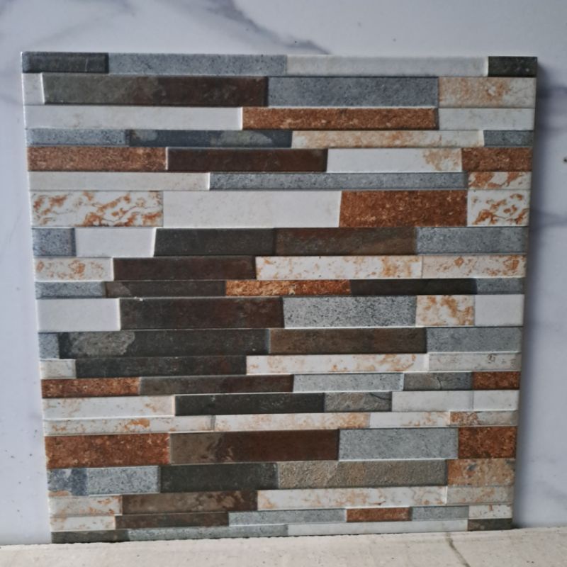 Jual keramik dinding teras / pagar / batu alam timbul 40x40 NEO SLATE ...