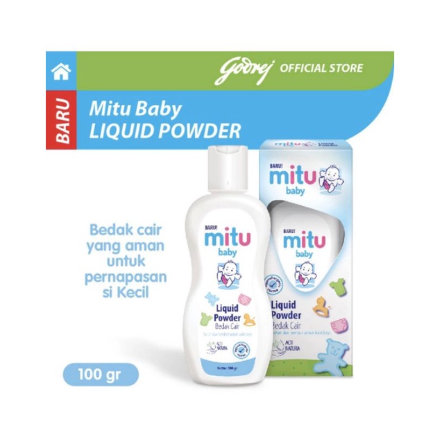 Jual MITU BABY Bedak Cair / Liquid Powder 100gr | Shopee Indonesia