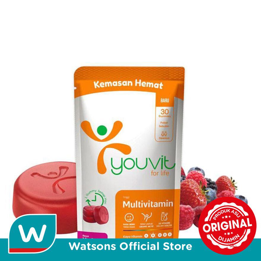 Jual Youvit Multivitamin Gummy Dewasa 1 Pouch isi 30 Gummy | Shopee Indonesia