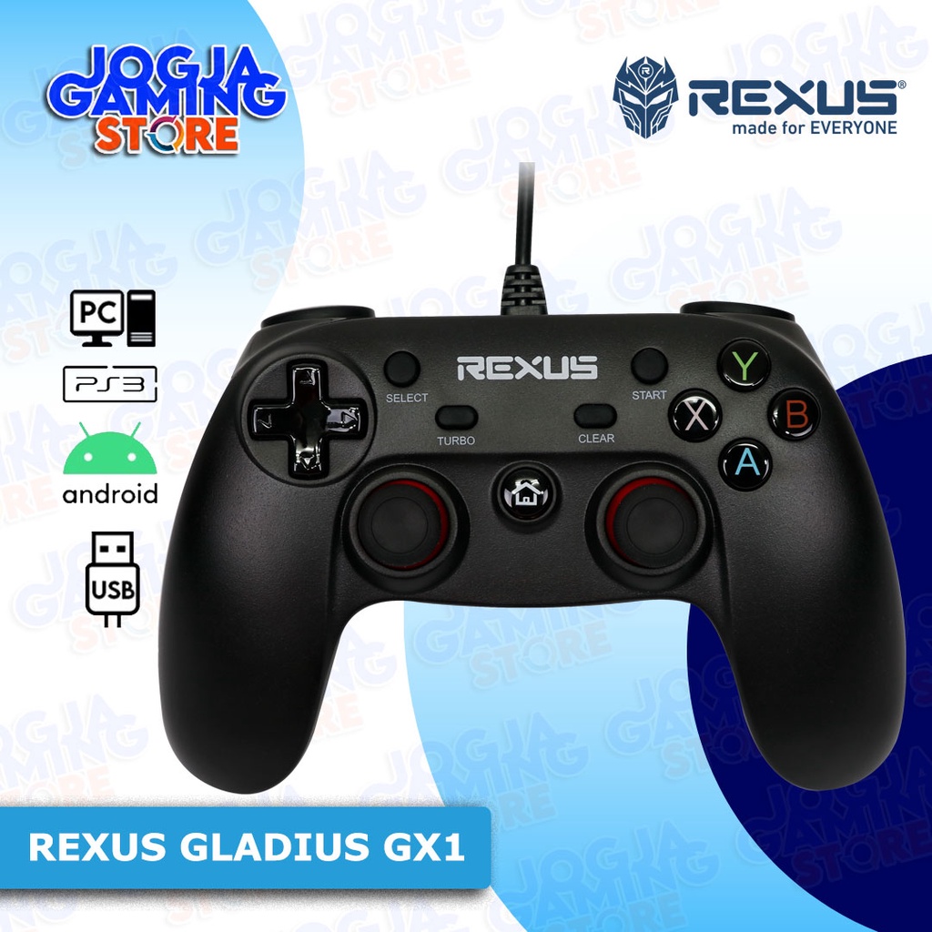 Jual GAMEPAD REXUS GLADIUS GX1 PRO GAMING JOYSTICK CONSOLE PC - ANDROID ...
