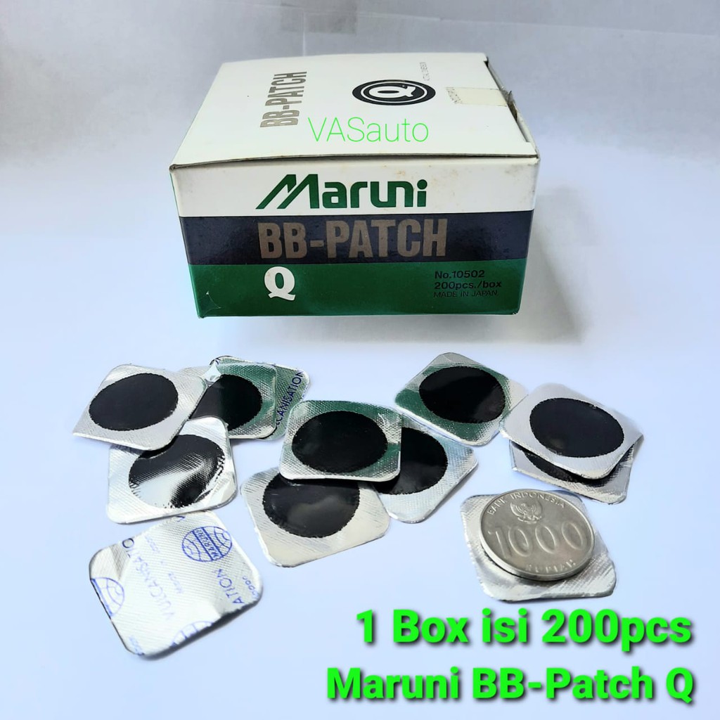 Jual Maruni BB Patch Q R S2 1Box Karet Tambal Ban Dalam Sepeda Motor ...