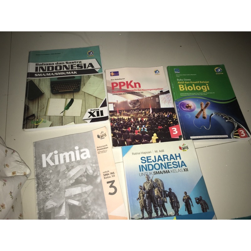 Jual Buku Paket SMA/MA Kelas 12 XII Kimia, Bahasa Indonesia, Biologi, PPKN, Sejarah Indonesia ...