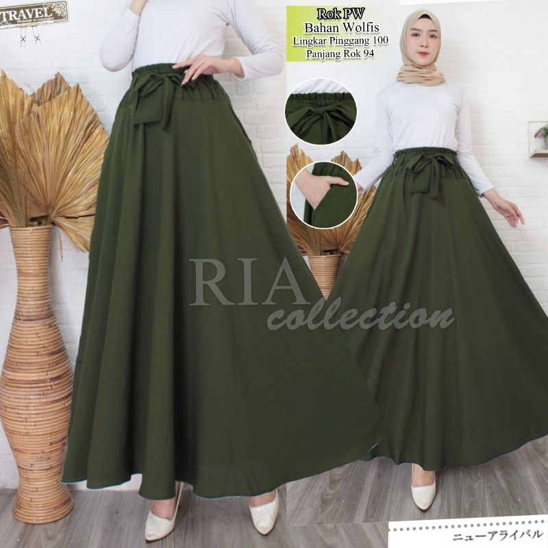 Jual Rok Wolfis Simpel Elegan // ROK PAYUNG MUSLIMAH//ROK REMAJA ...