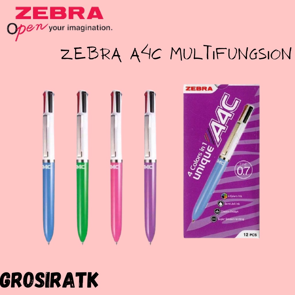Jual Pulpen Zebra A4C Multifunction Pen - 1 Pcs | Shopee Indonesia