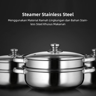 Jual Panci Kukusan Besar GM BEAR Panci Steamer Stainless 2 Tingkat 1036 ...