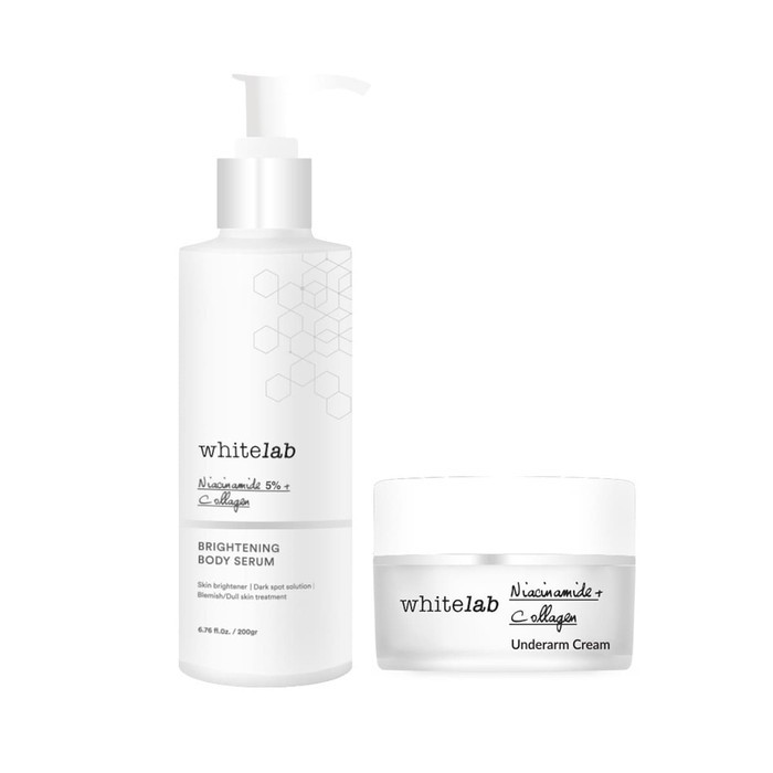 Whitelab Brightening Body Serum + Underarm Bodi Lotion Ketiak White Lab ...