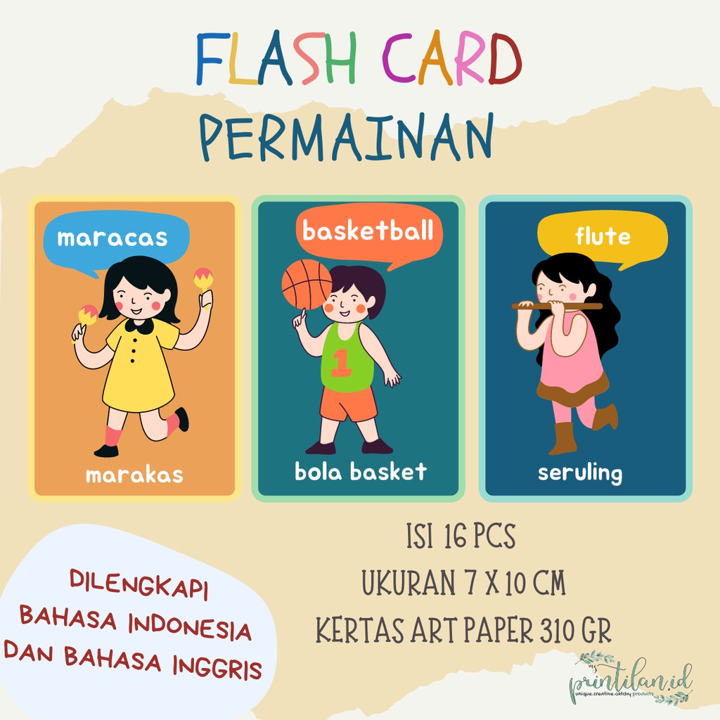Jual FLASH CARD PERMAINAN ANAK | FLASHCARD KIDS PLAYING | MAINAN ...