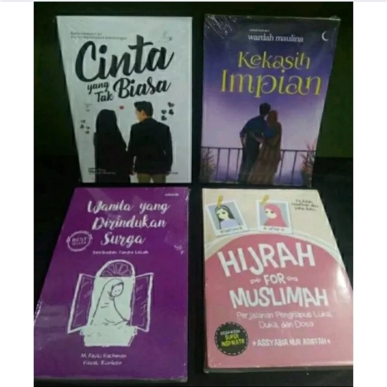 Jual Novel Remaja Islami Paket 4 Cinta yang Tak Biasa / Kekasih Impian / Wanita dirindukan surga ...