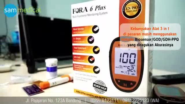 Jual Fora Alat Cek Darah 6in1 Multi 6 Parameter Gula Kolesterol UA ...