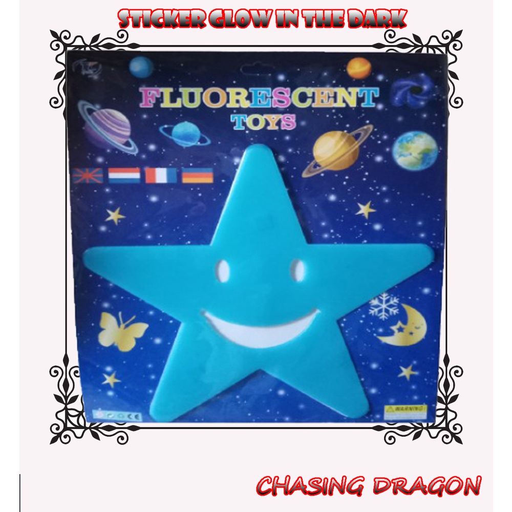 Jual CDG211 - STICKER DINDING TEMPEL BINTANG / STICKER BINTANG GLOW IN ...