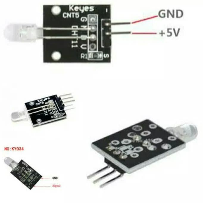 Jual Ky 034 Arduino Raspberry Pi Sensor Ky034 7 Colour Led Flash Module