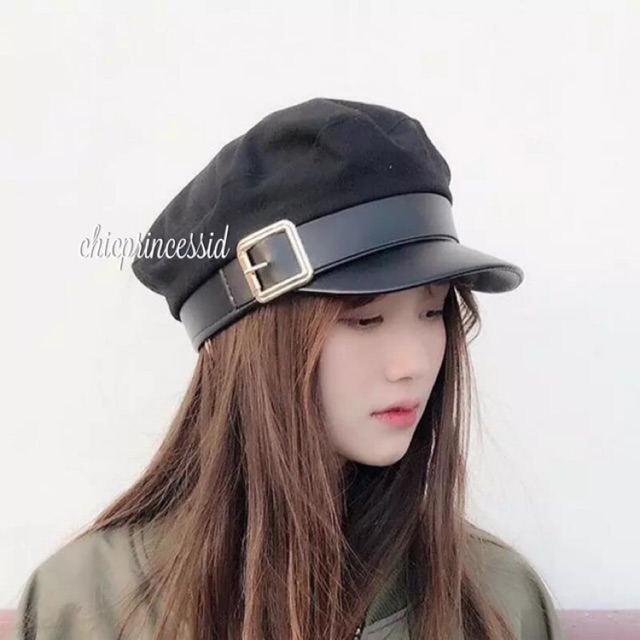 Jual Topi blogger topi selebgram military hat buckle belt topi winter ...