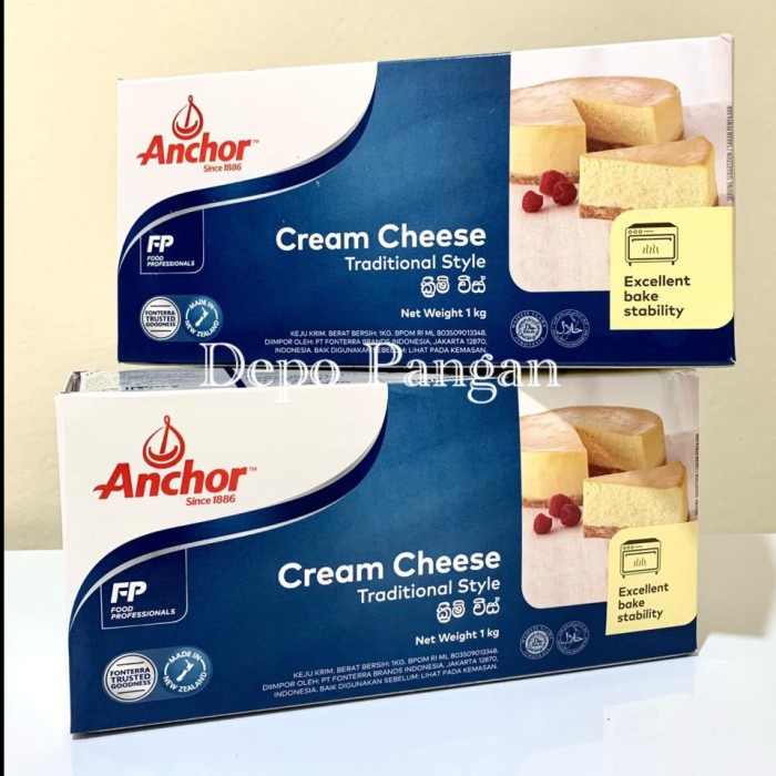 Jual CREAM CHEESE ANCHOR 1 KG / CREAM CHEESE / KRIM KEJU ANCHOR 1KG ...