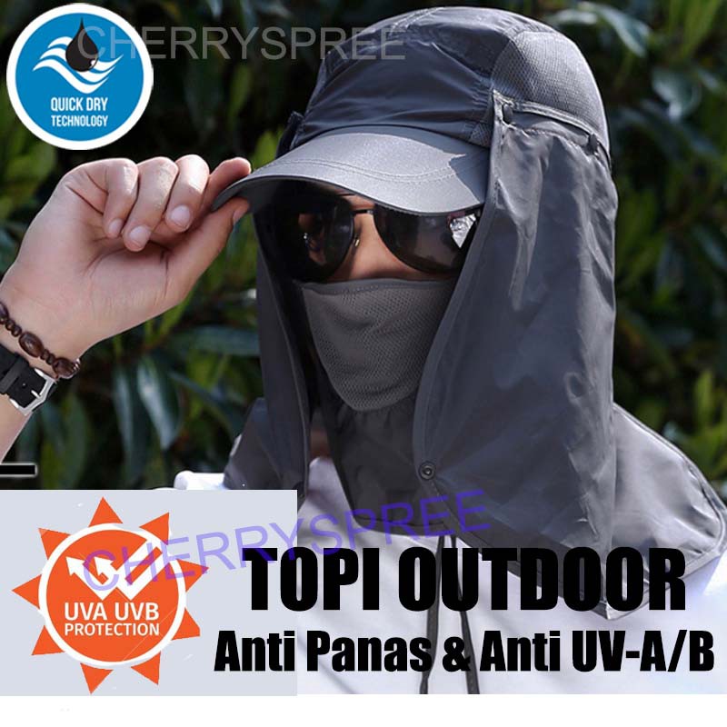 Orlando Topi Mancing Jepang Anti UV Anti Panas Matahari Topi Pria ...