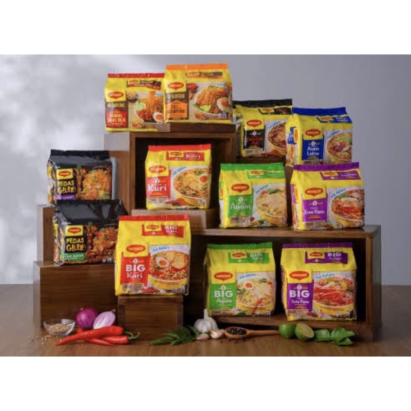 Jual Maggi Mie Instant malaysia Aglio Olio / asam laksa / Tomato ...