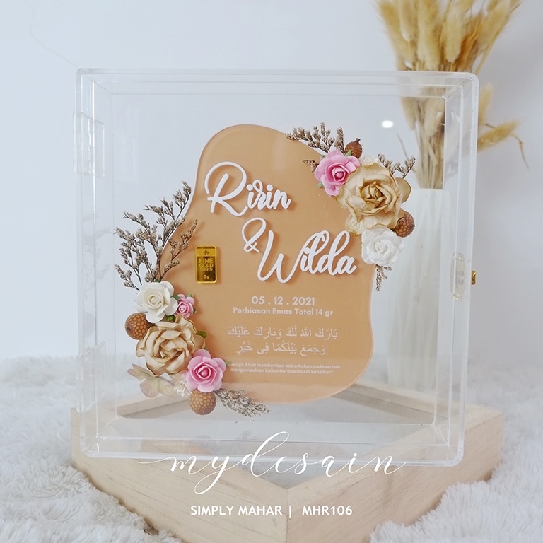 Jual Mahar Pernikahan - Frame Mahar Rustic - Mahar Simply Abstrak ...