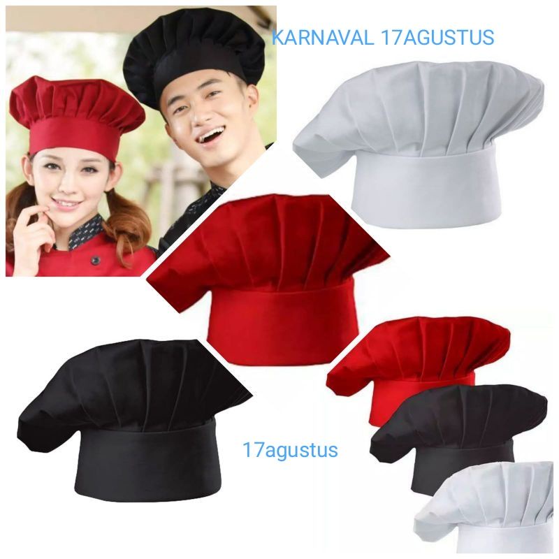 Jual COD TOPI KOKI CHEF DEWASA TOPI KOKI CHEF ANAK | Shopee Indonesia