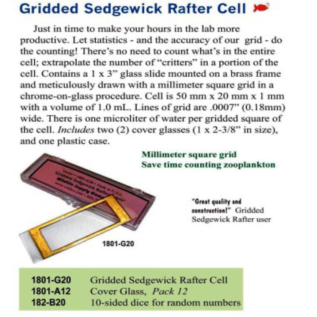 Jual Sedgewick Rafter Counting Cell - ukur jumlah plankton onderdil top ...