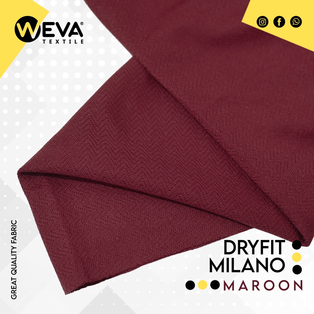 Jual Bahan Kain Jersey Dryfit Milano Maroon - Kain Drifit Weva Textile ...