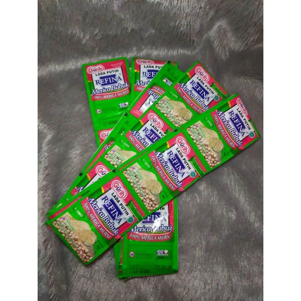 Jual Merica Bubuk Refina | 12 Sachet | Lada Putih | Shopee Indonesia