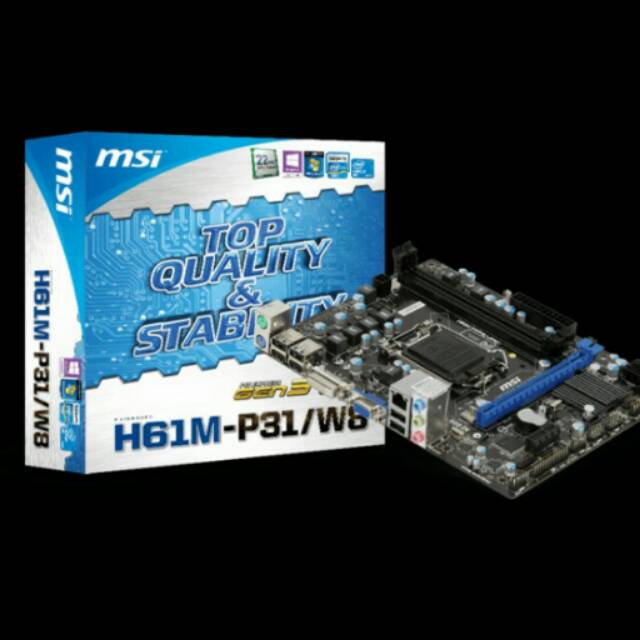 Jual MSI H61M P31/W8 MOTHERBOARD SOCKET LGA 1155 | Shopee Indonesia