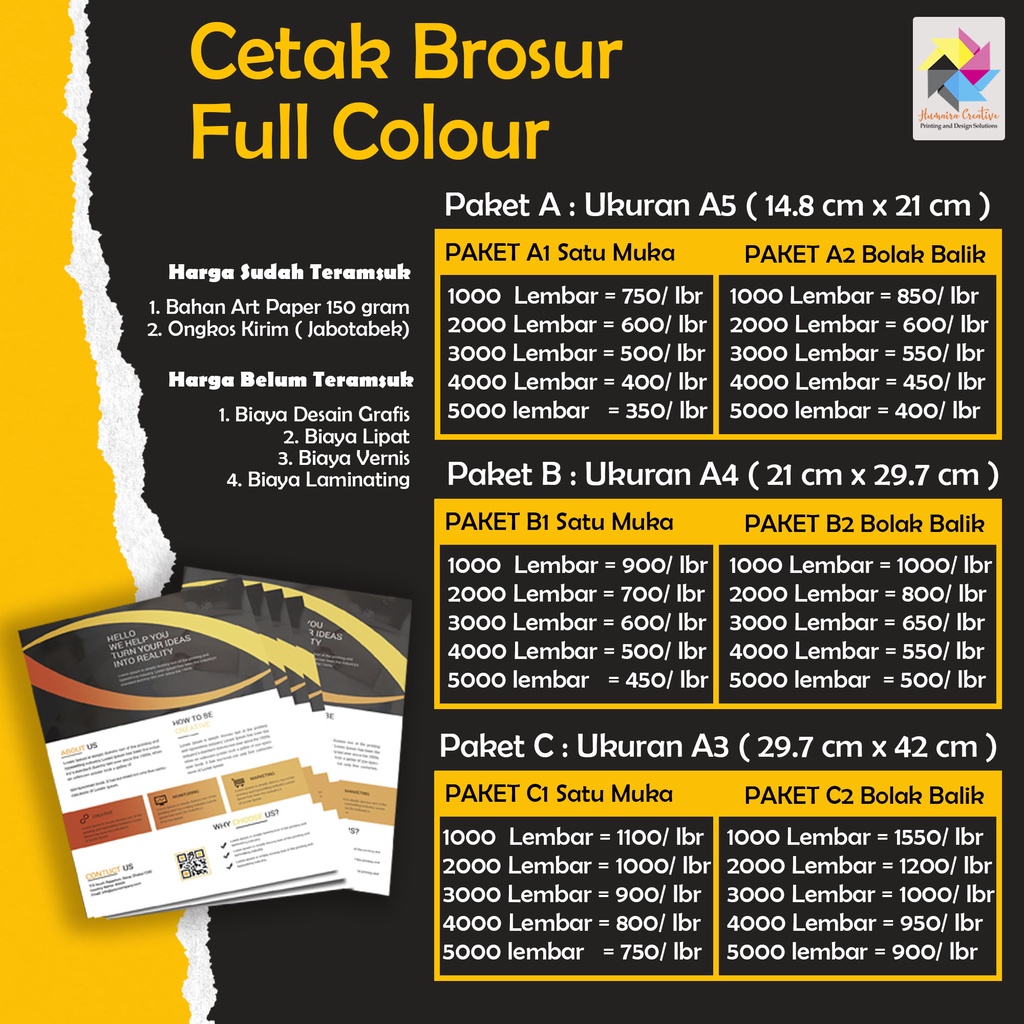 Jual Cetak brosur, Flyer Dan Brosur Murah ukuran A5, A4, A3 | Shopee ...