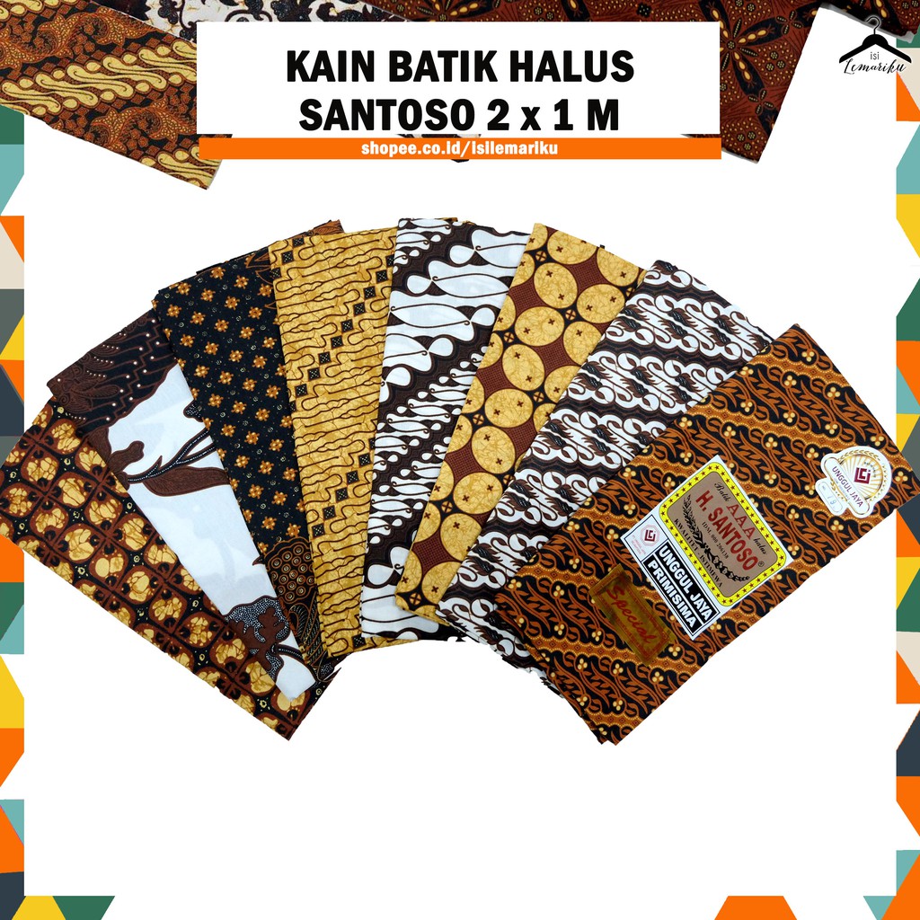 Jual Kain Panjang Batik Halus H. Santoso Spesial 2x1meter | Shopee ...
