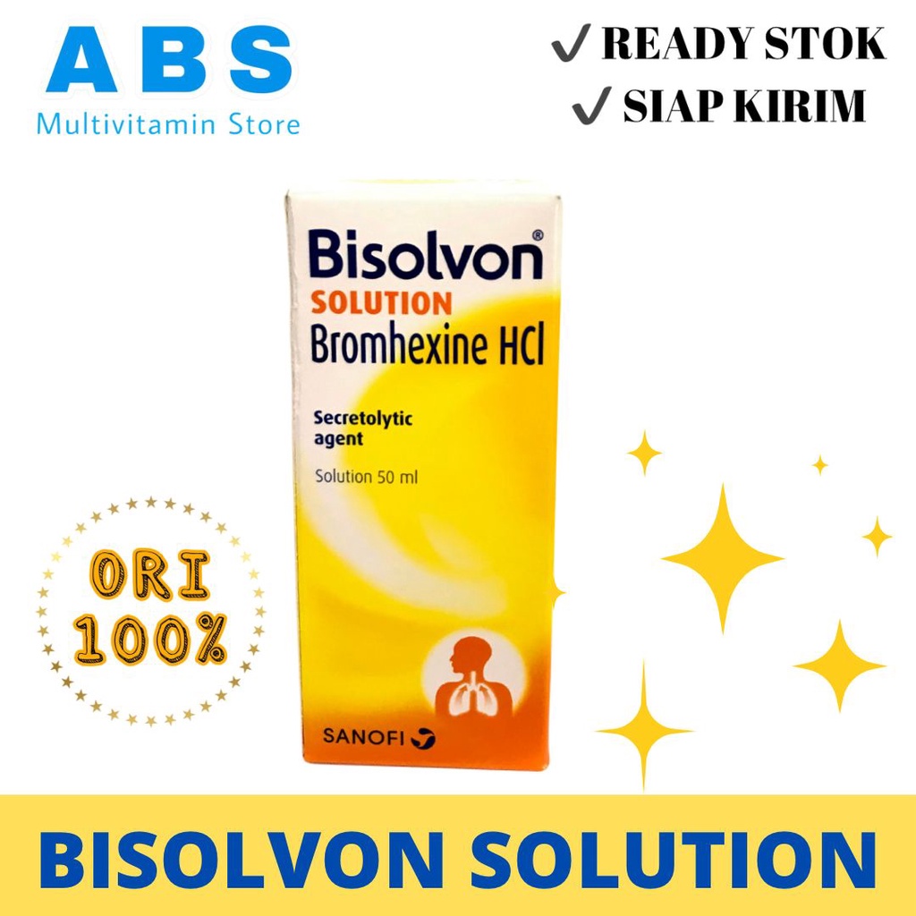 Jual Bisolvon solution syrup 50 ml drops cairan inhalasi nebulizer uap ...