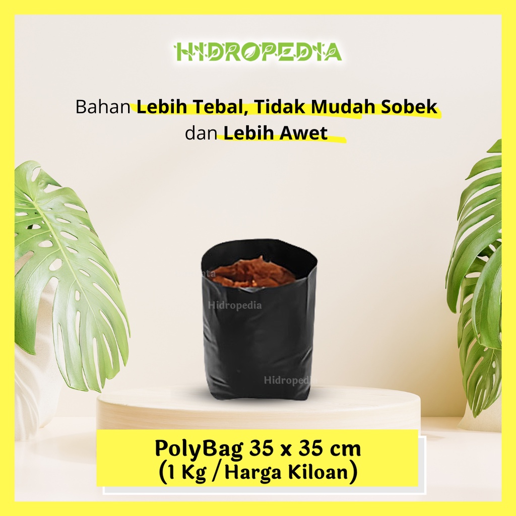 Jual Polybag Hitam ukuran 35 x 35 cm (1 kg) Polybag Kiloan Tebal ...