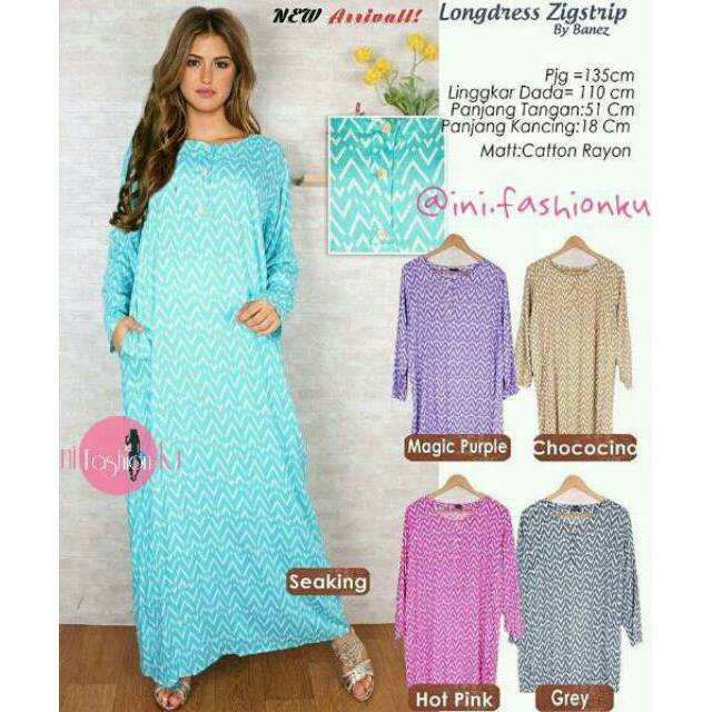 Jual Murah!! Serba 50 rb aja!! daster Longdress Zigstrip * Daster ...