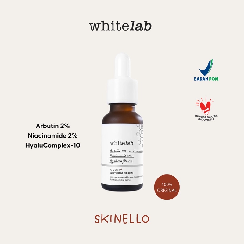 Jual Whitelab A Dose+ Glowing Serum | Mencerahkan & Atasi Noda/ Flek Hitam | Shopee Indonesia