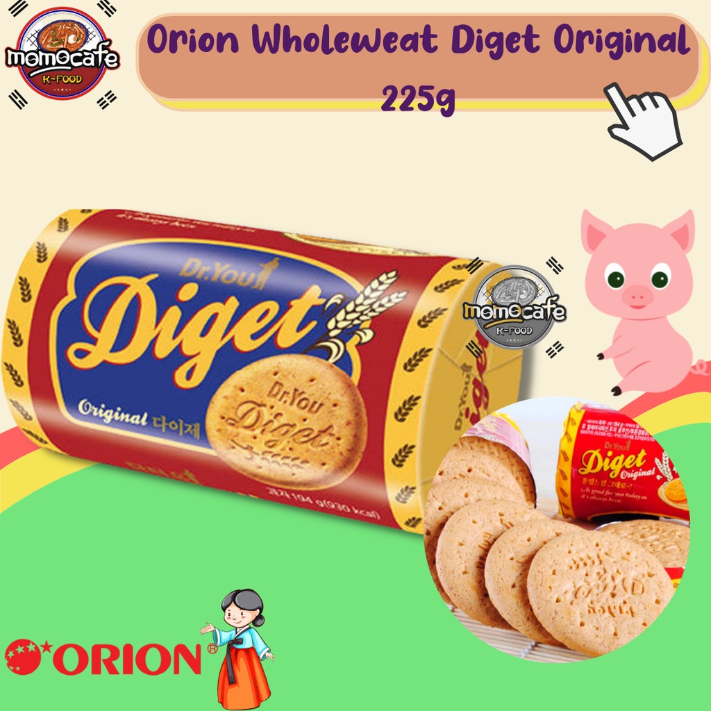 Jual Orion Wholewheat Diget Original 225g - Biskuit Gandum Original ...