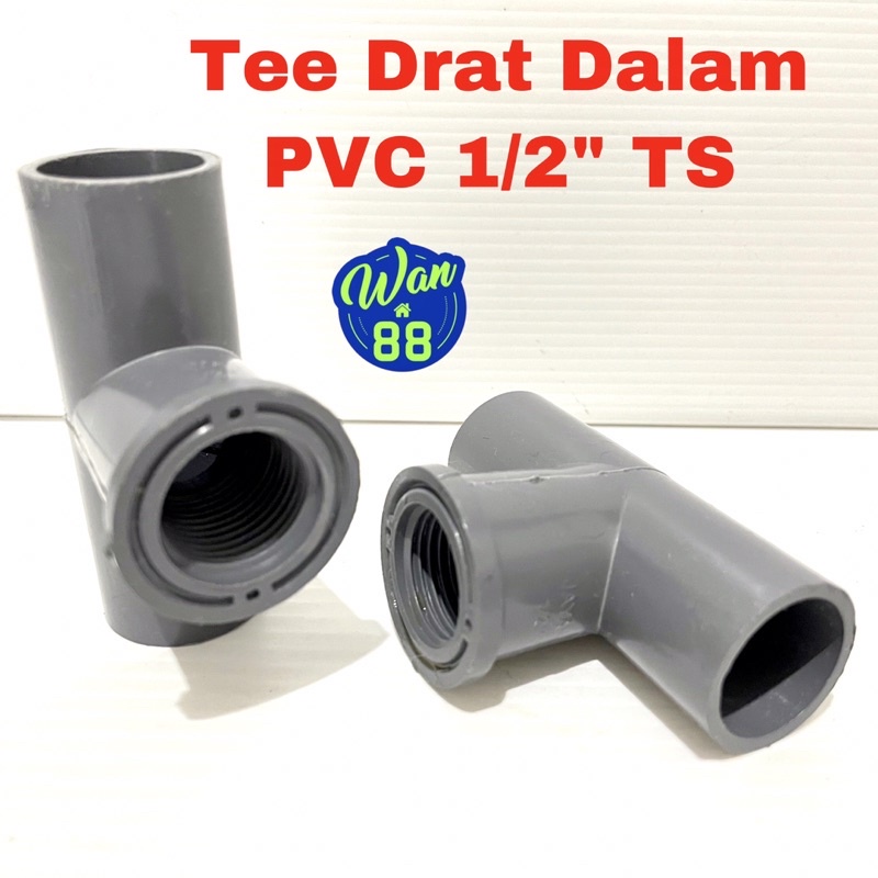 Jual Tee drat dalam PVC Jaya TS 1/2" Faucet Tee PVC T drat dalam ...
