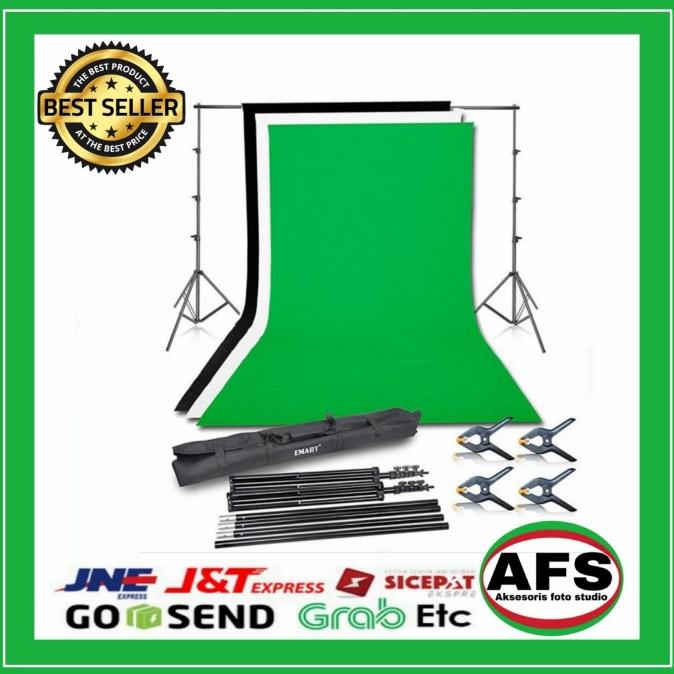 Jual GREEN SCREEN STAND BACKDROP BACKGROUND/BRACKET STAND 3 M ...