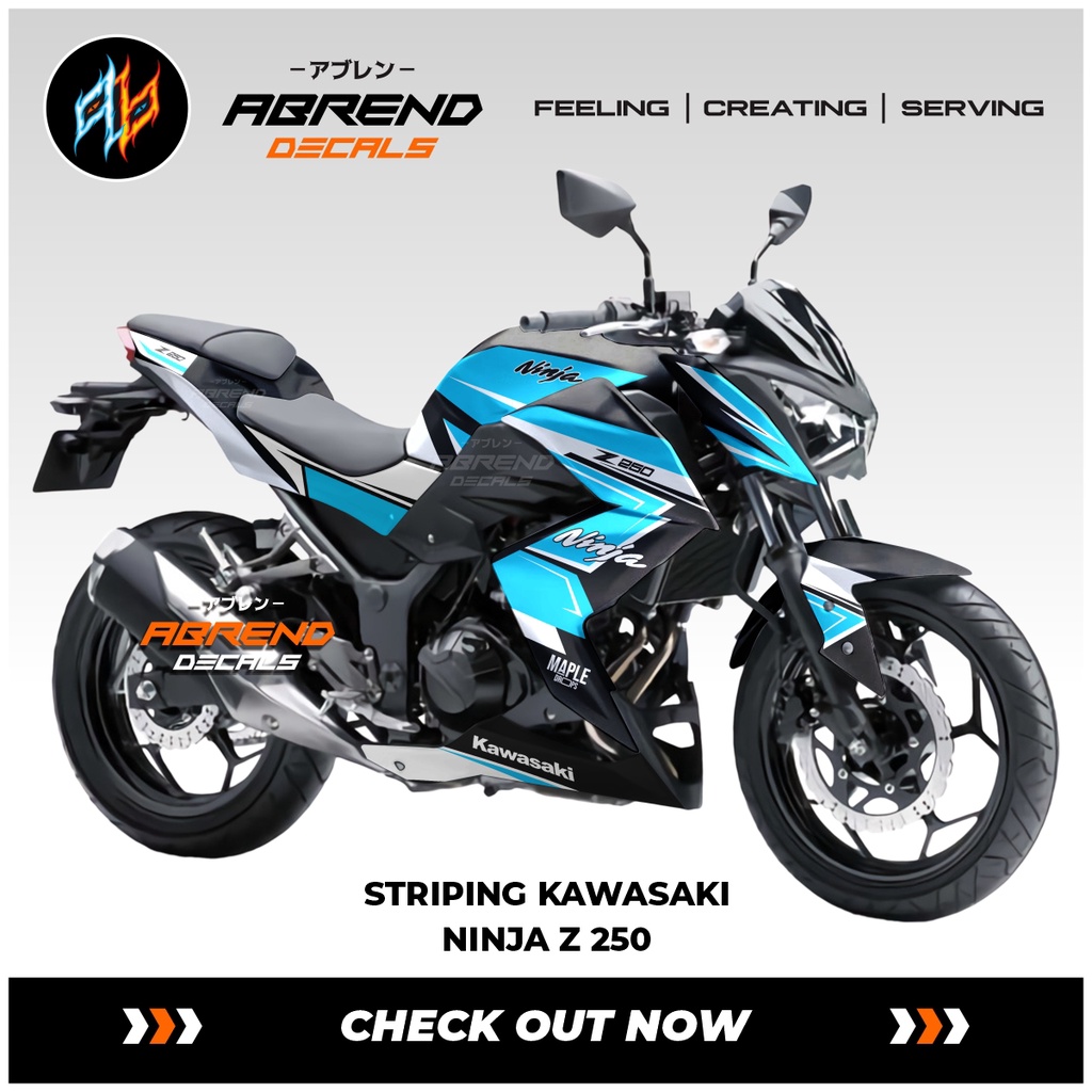 Jual Striping Ninja Z 250 Grafis Custom / Stiker Motor Kawasaki Z250 ...