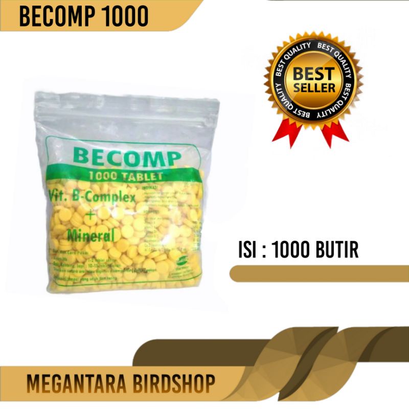 Jual Becomp mineral 1000 tablet vitamin B complex ternak hewan | Shopee ...