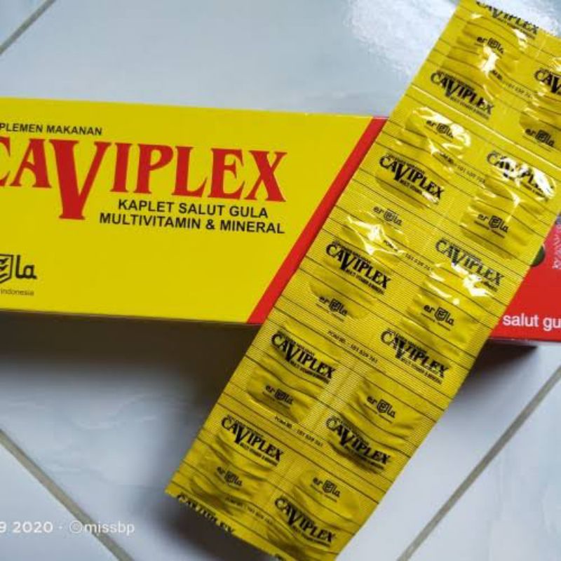 Jual Caviplex multivitamin/vit c d zinc KEMASAN BARU strip 10 Tablet ...