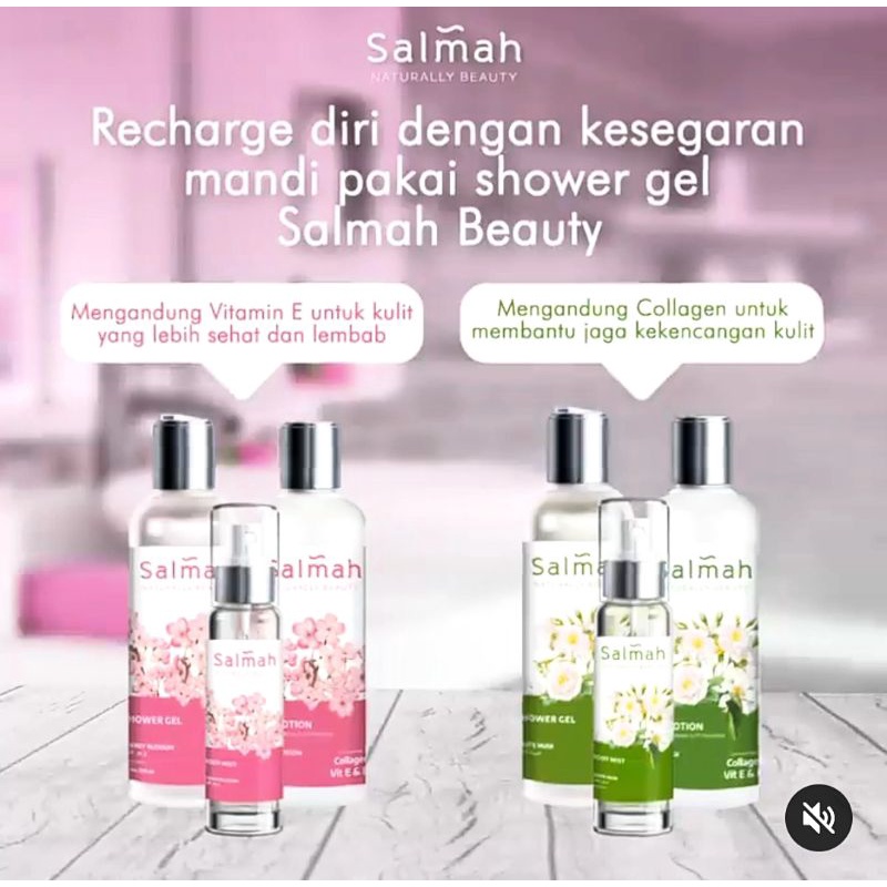 Jual SALMAH Naturally Beauty 1 paket (Body Lotion, Shower Gel, Body ...