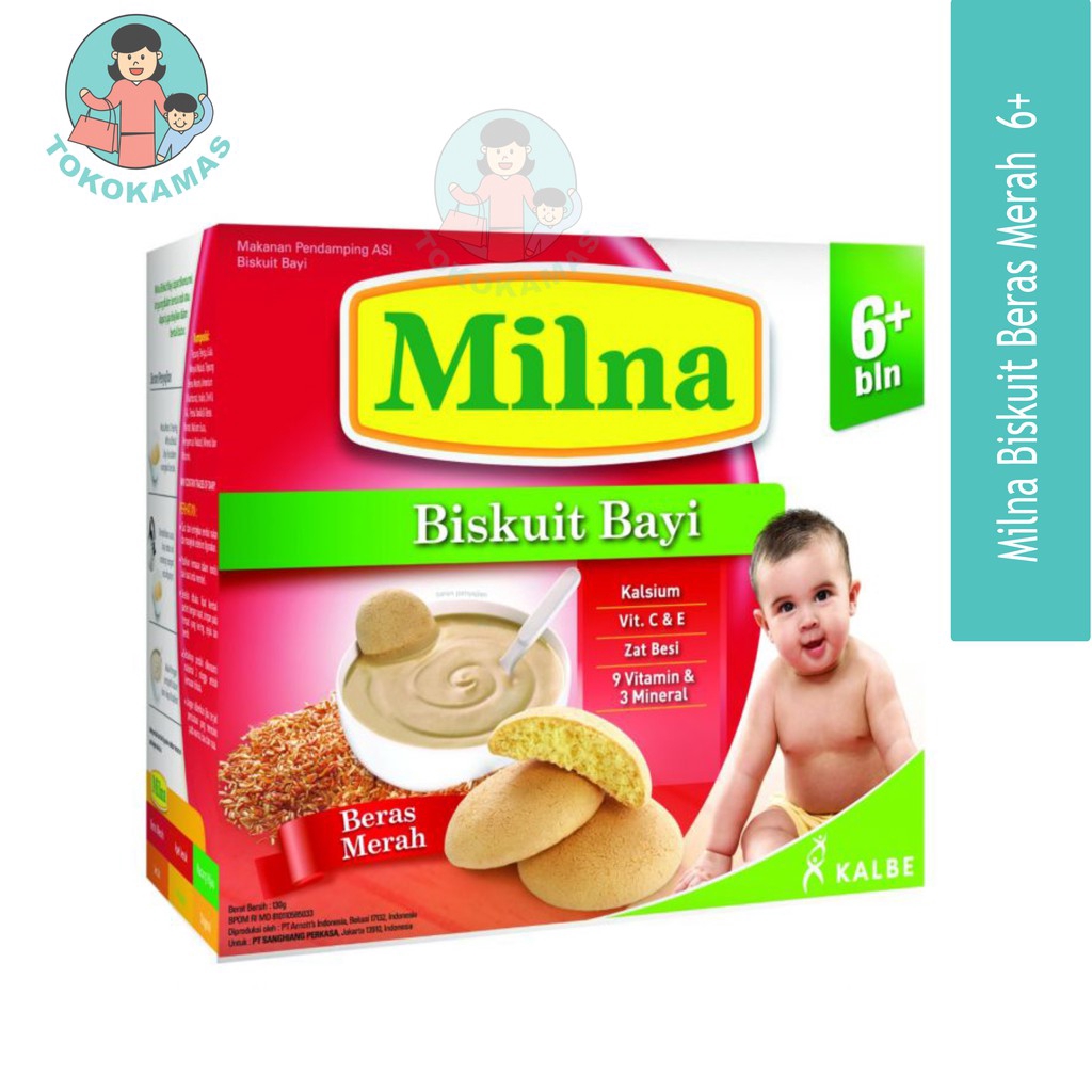 Jual MILNA Biskuit Bayi Beras Merah 130 g | Shopee Indonesia