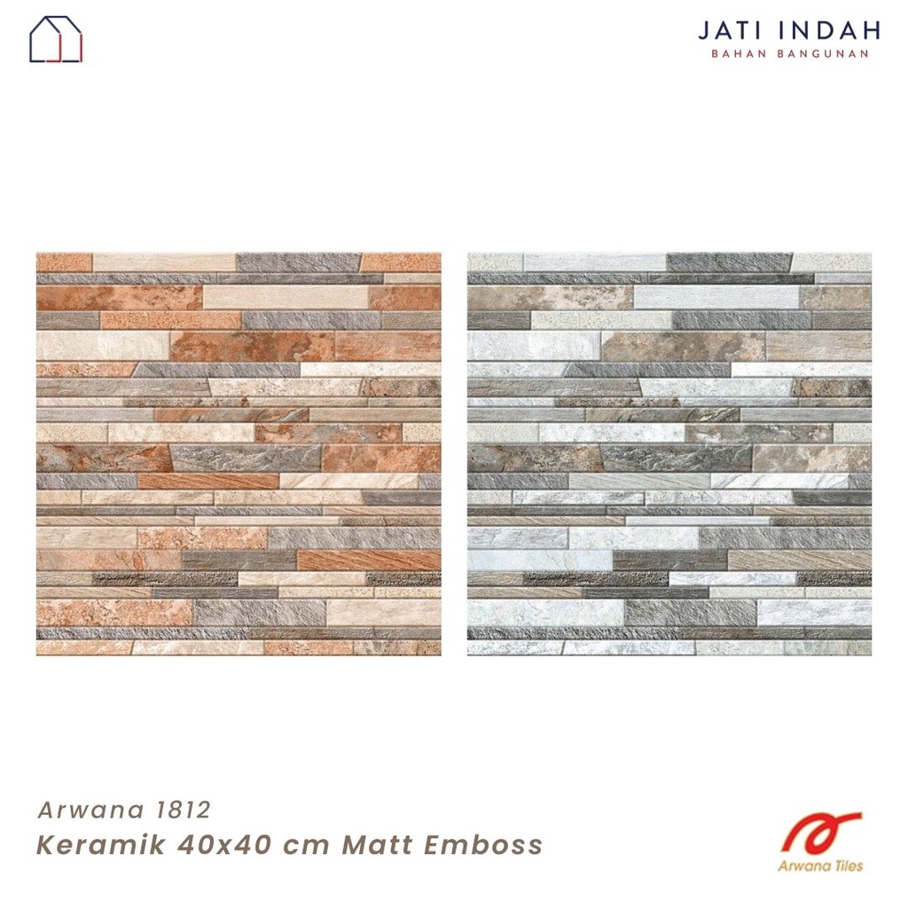Jual Keramik Motif Batu Alam 40x40 cm Matt Emboss Arwana 1812 | Shopee Indonesia