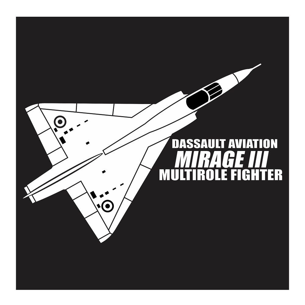 Jual Dassault Aviation Mirage III Aircraft, Cutting Sticker | Shopee ...
