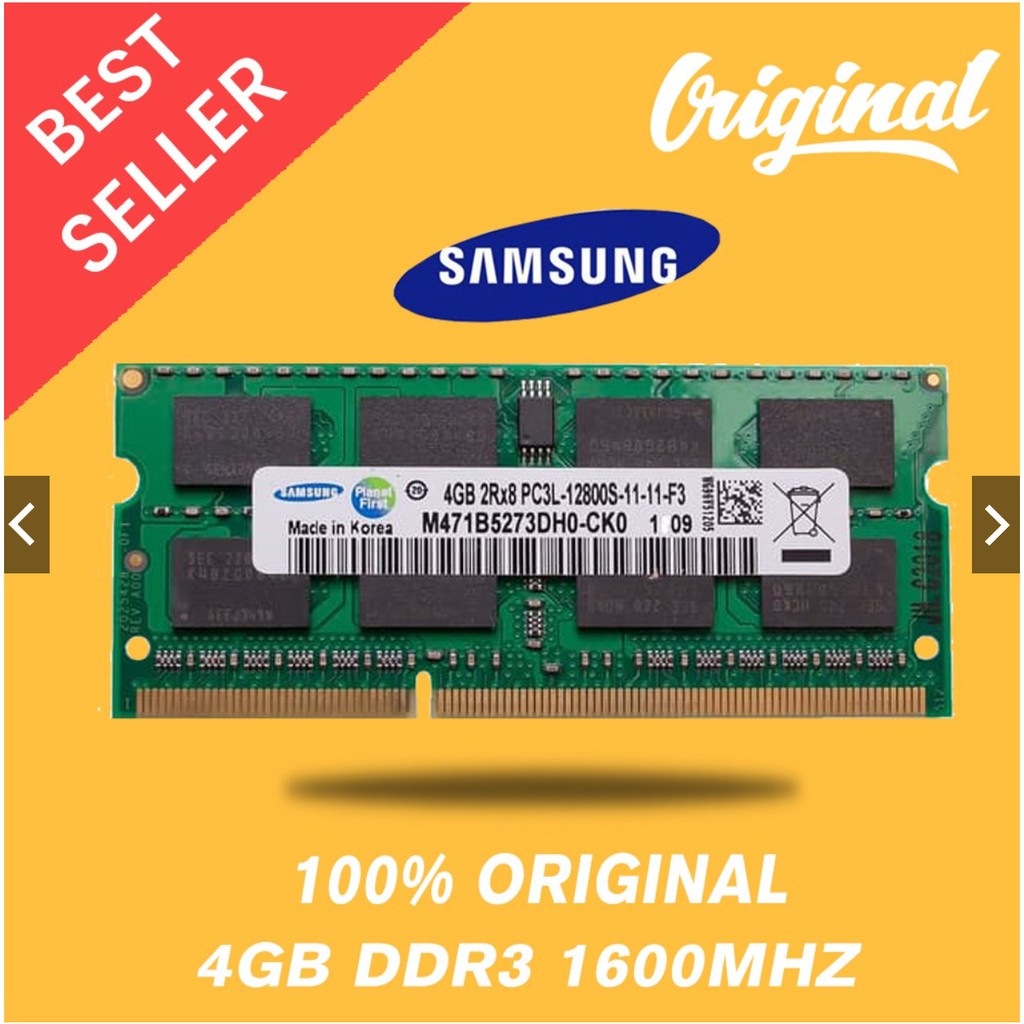MEMORY RAM NB DDR3L 4GB PC 12800 1600 MHz SODIMM LAPTOP NOTEBOOK ...