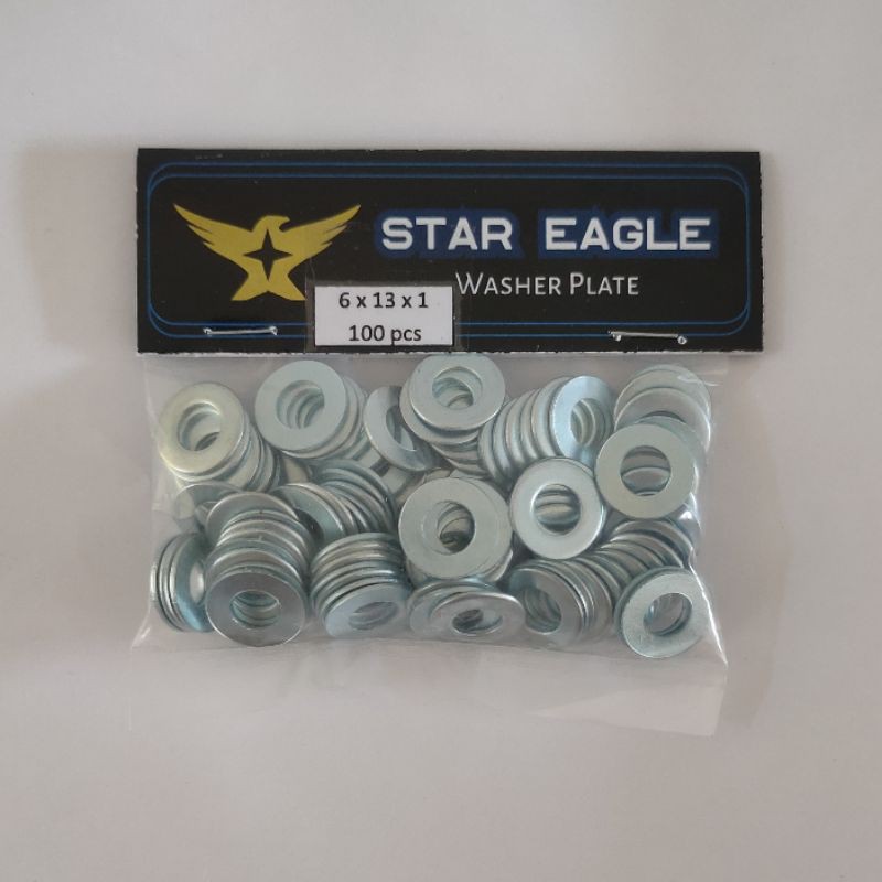 Jual Ring Plat Baut M6 (6x13x1 mm) 100 pcs putih/kuning, Washer Plate ...