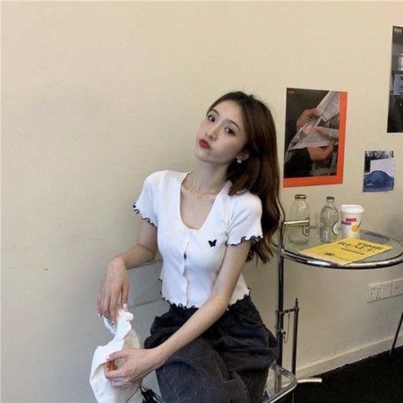 Jual Baju Rib blouse/ atasan crop top/ kaos rib/ fashion korea style ...