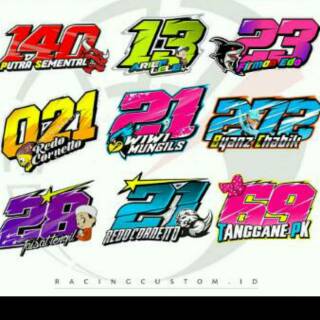 Jual Stiker nomor balap Indonesia|Shopee Indonesia