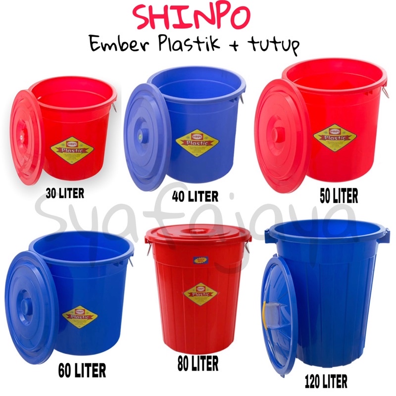 Jual SHINPO - Ember Plastik Ukuran 30-40-50-60-80-120 Liter | Shopee ...