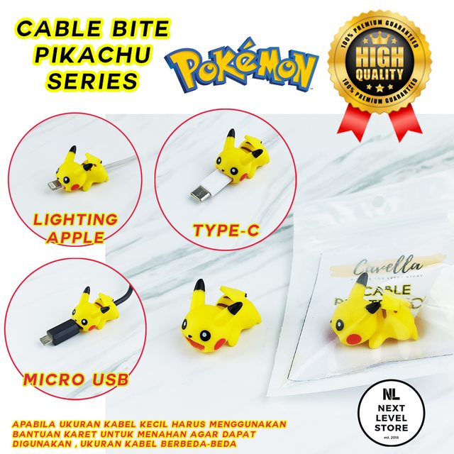 Jual Pikachu Pokemon 3D Series Cable Bite Pelindung Kabel Protection ...
