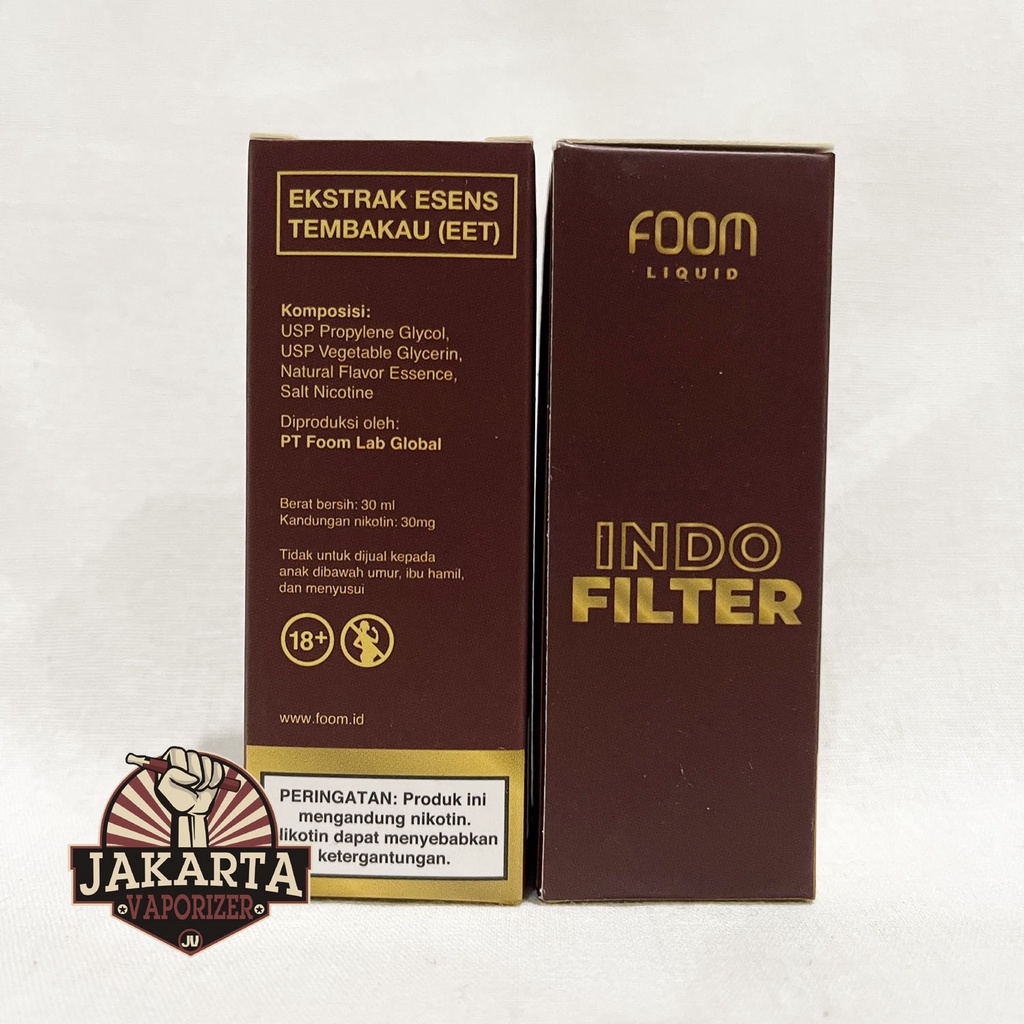 Jual [SALT] FOOM INDO FILTER 30ML 30MG SALTNIC BY FOOM LAB | Shopee ...