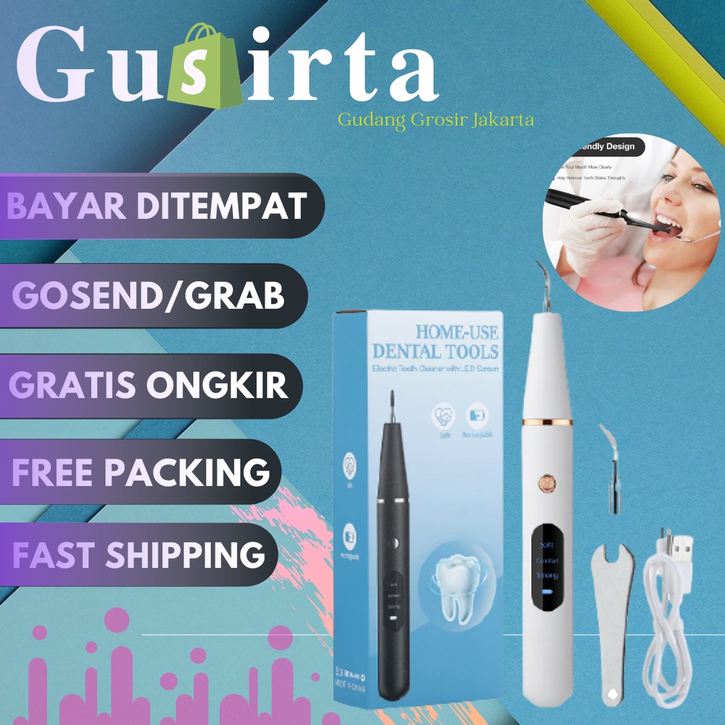 Jual Dental Scaler Alat Pembersih Karang Dan Plak Gigi Flosser Elektrik ...